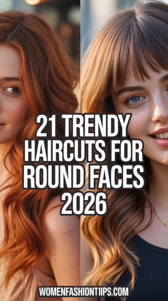 21 Trendy Haircuts for Round Faces in 2026: Face-Framing Cuts That Look ...